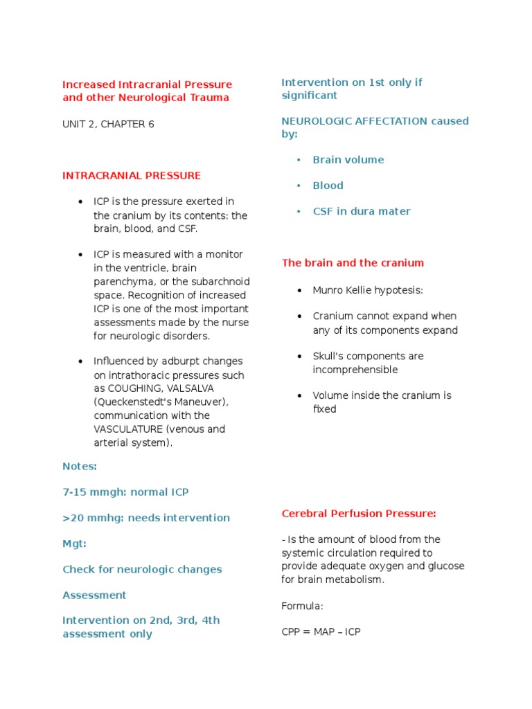 NCM 106 | PDF | Traumatic Brain Injury | Neuroscience