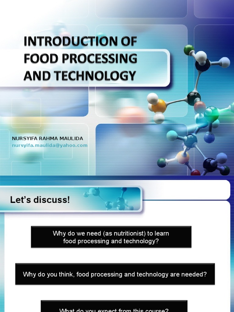 Introduction of Food Processing Technology | PDF | Food Processing | Foods
