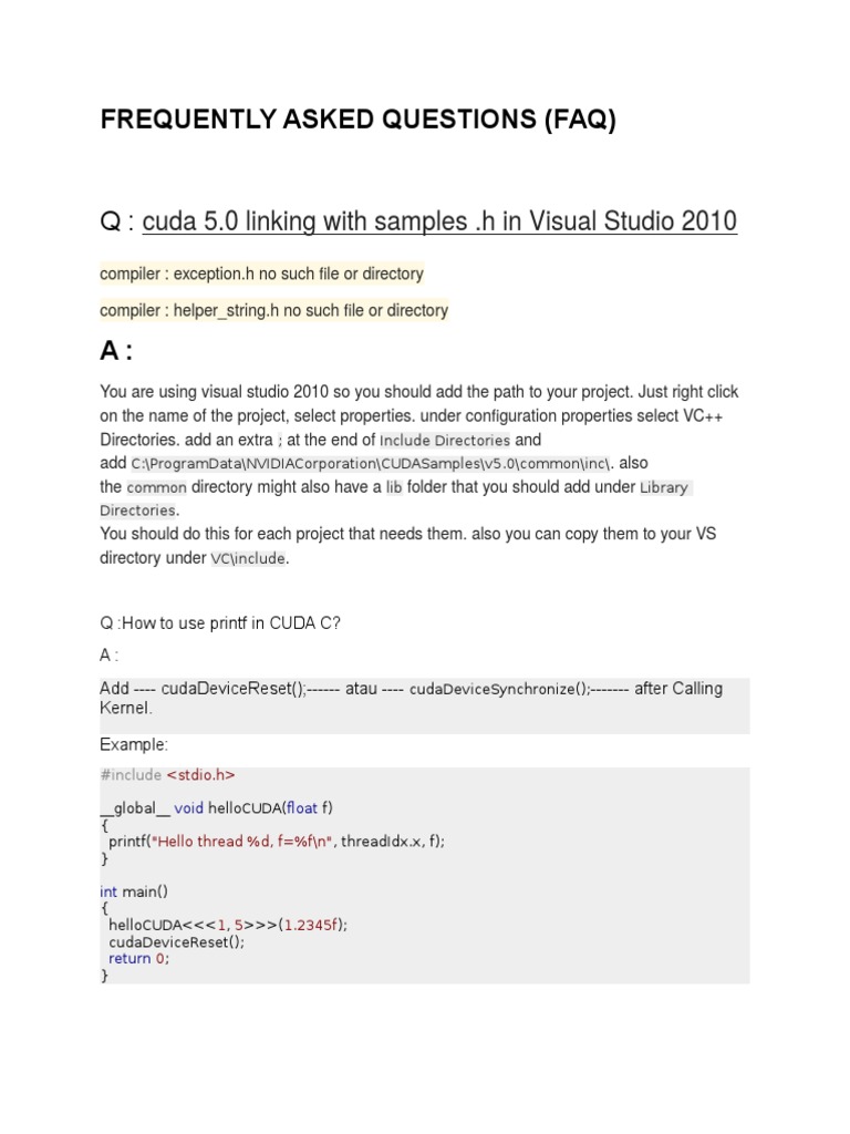 Frequently Asked Questions About CUDA Programming | PDF | Subroutine ...