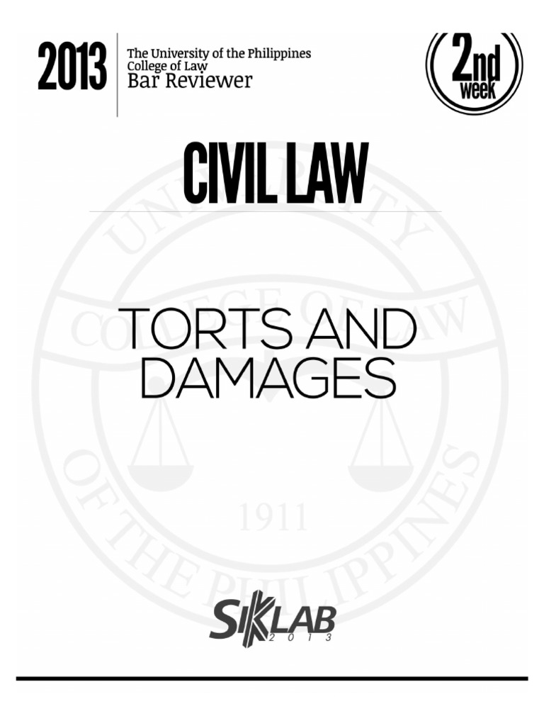 Up Torts And Damages Pdf Negligence Proximate Cause