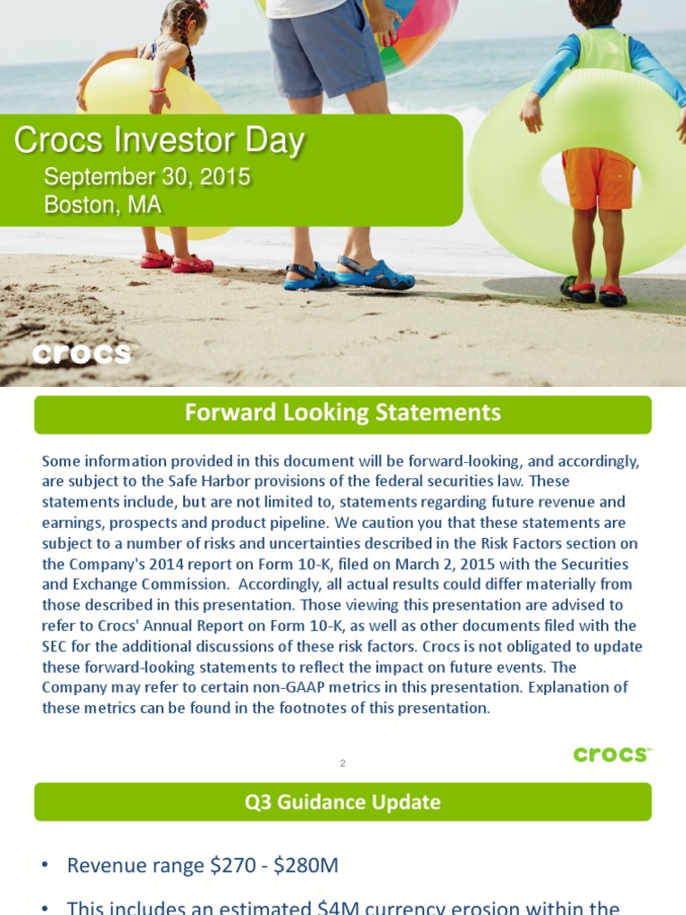 Crocs 2015 Investor Day Presentation | PDF | Brand | Retail
