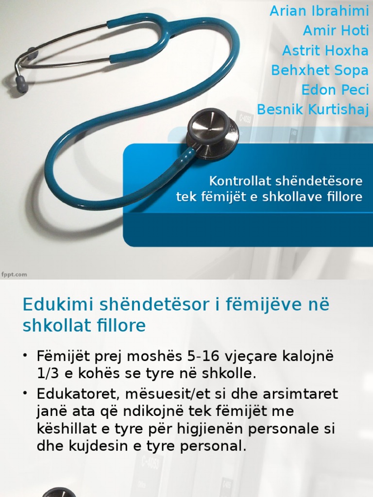 Kontrollat Shendetsore Te Femijet e Shkollave Fillore. | PDF