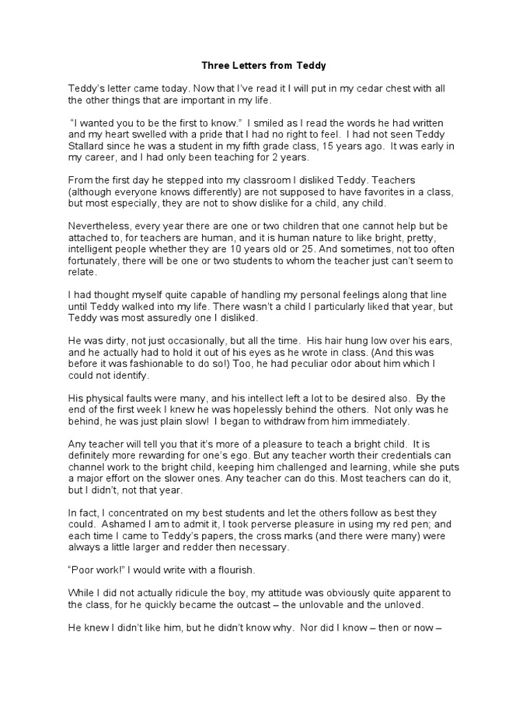 3 Letters From Teddy | PDF | Christmas