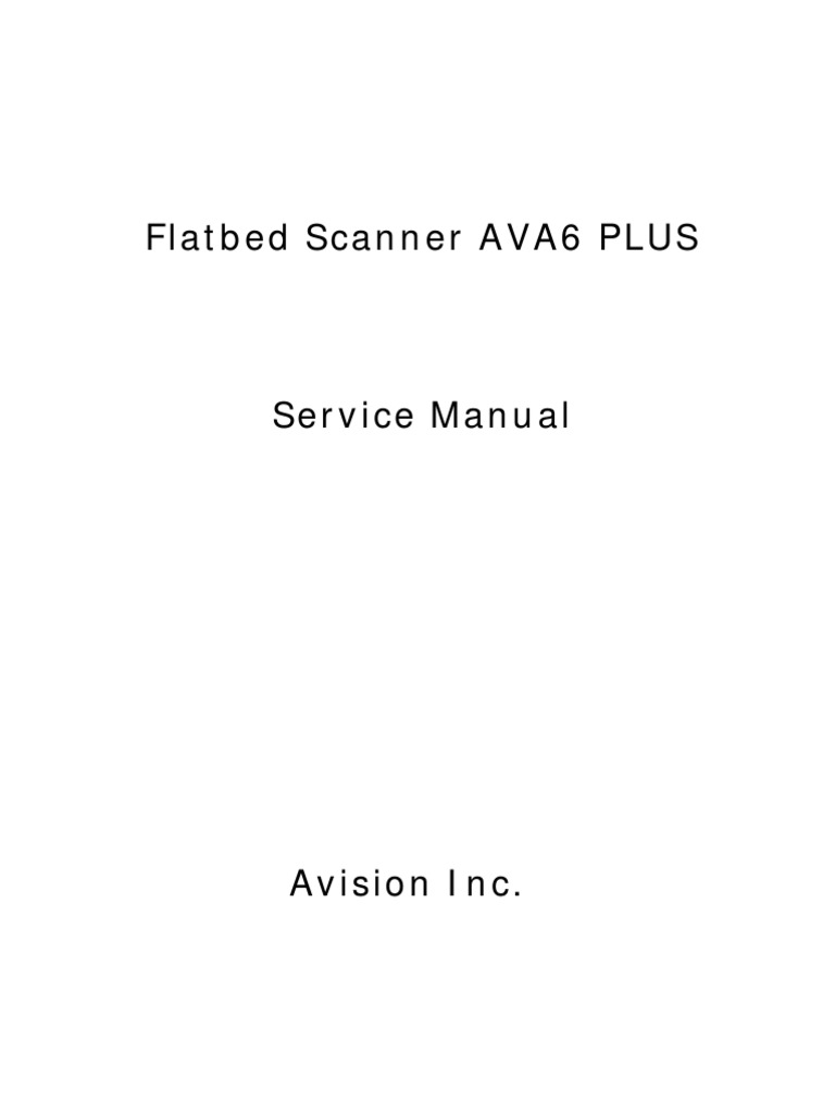 Scanner Service Manual | PDF | Troubleshooting | Image Scanner