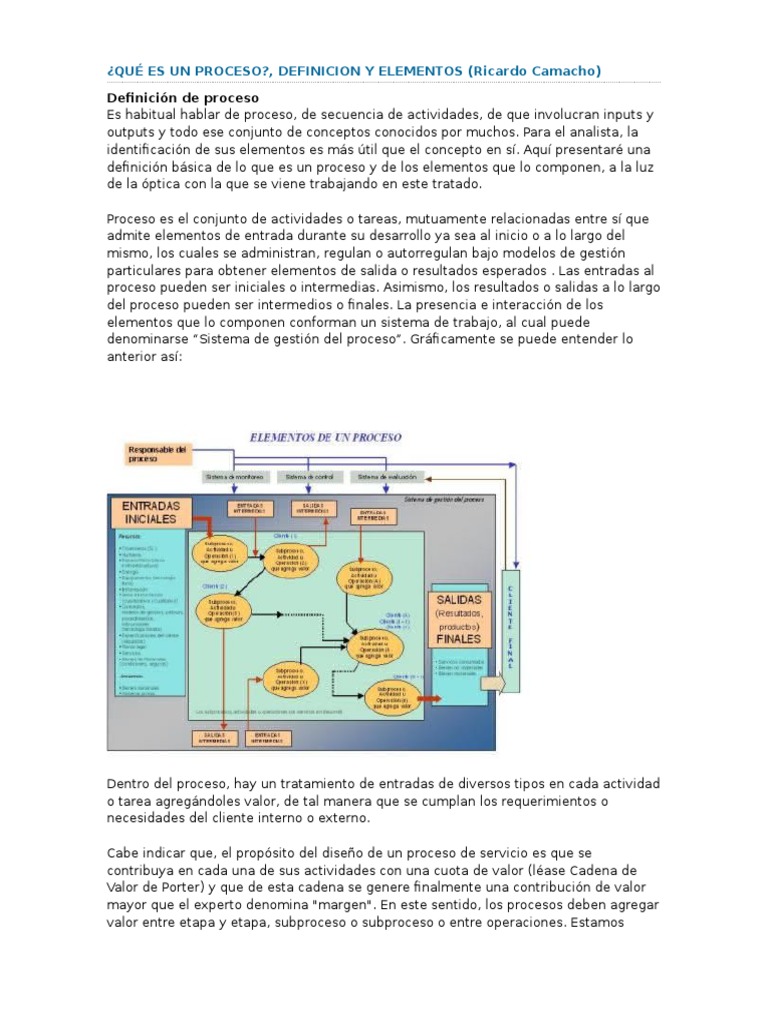 Definición y Elementos del Proceso | PDF | Business | Science