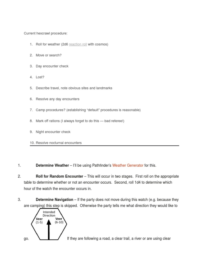 Hexcrawl Encounter Procedures | PDF | Blizzards | Desert