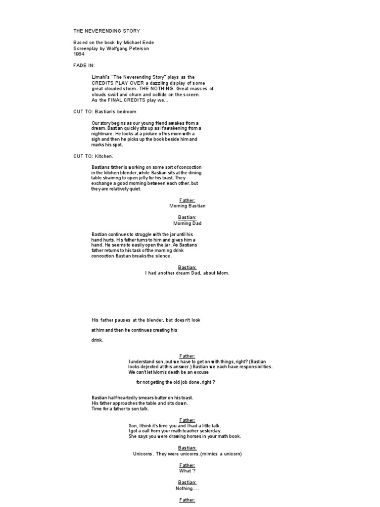 Neverending Story, The Script at IMSDb | PDF | Nature