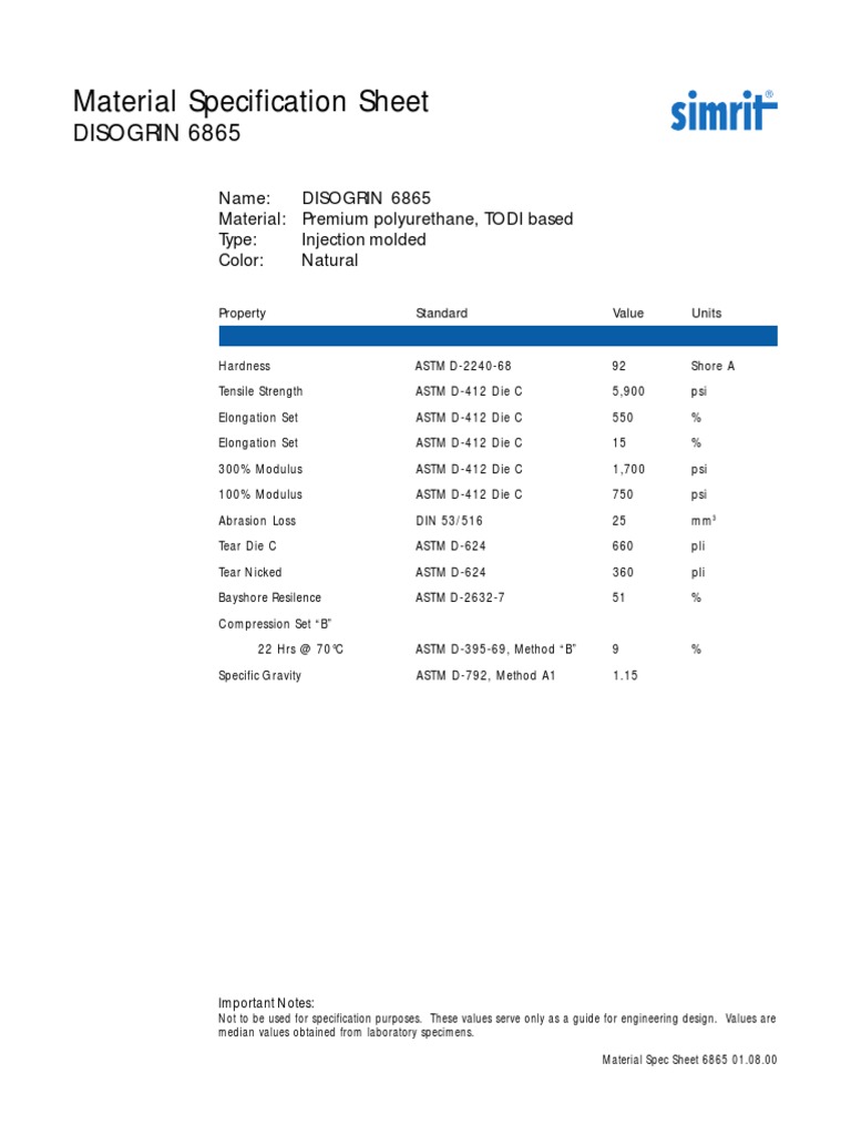 Material Spec Sheets | PDF | Hardness | Ultimate Tensile Strength