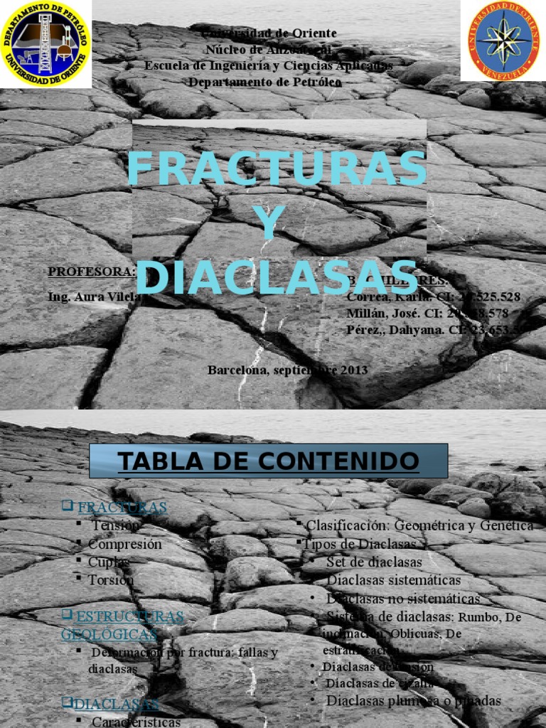 Fracturas y Diaclasas en Geología | PDF | Estrato | Geología estructural