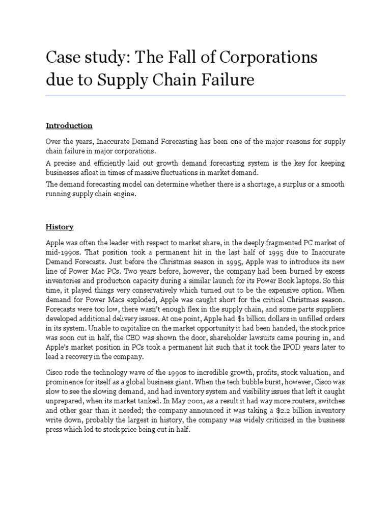 Demand Forecasting Failures in Corporations | PDF | Predictive ...