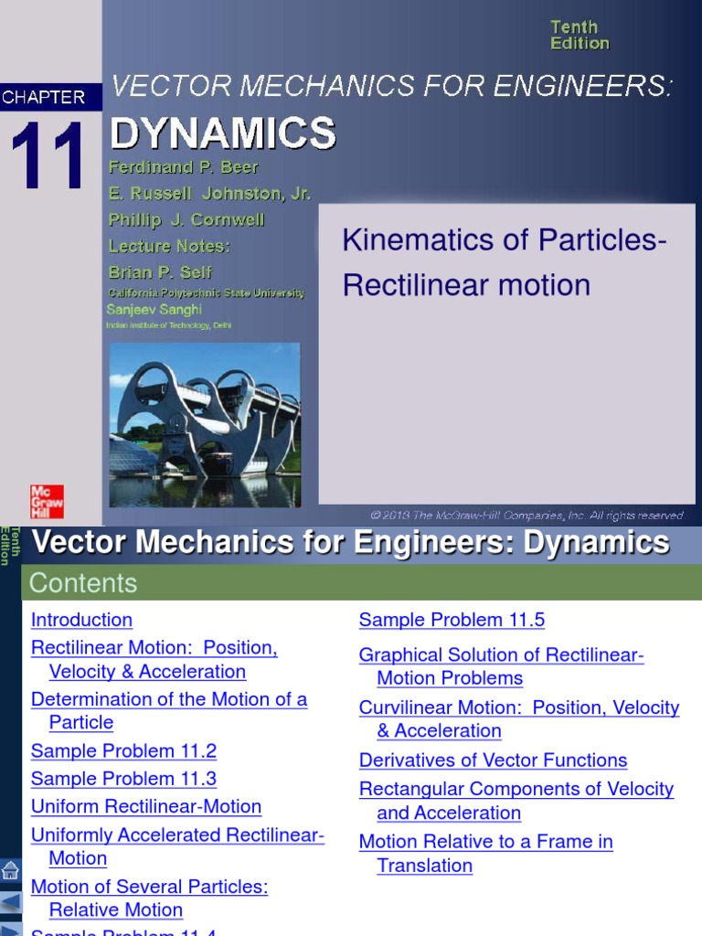 11 Lecture PPT Rectilinear Motion | PDF | Kinematics | Acceleration