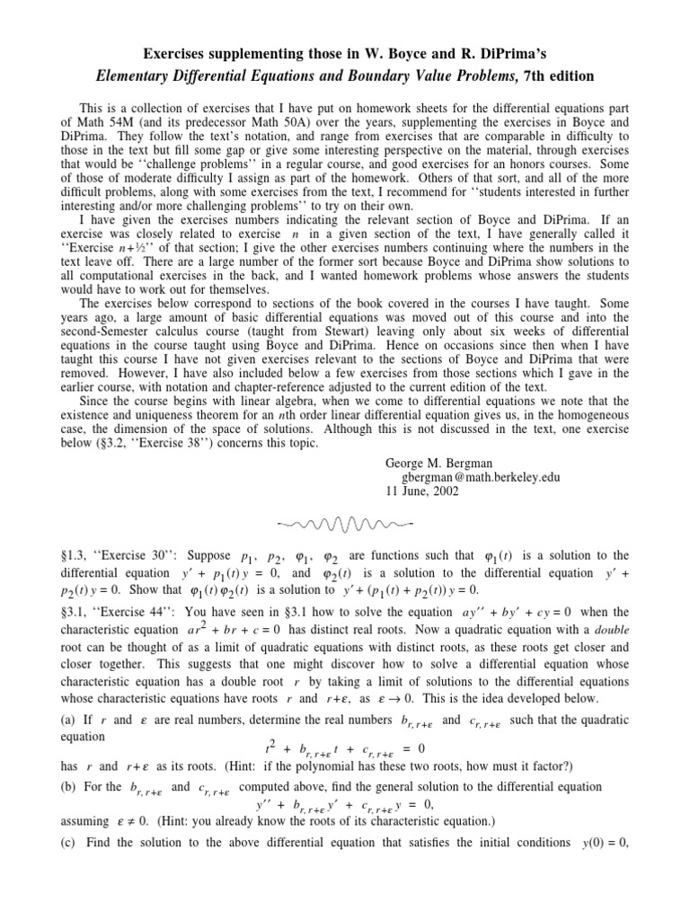 m054 - B+DiP - Exs - Ps ! | PDF | Eigenvalues And Eigenvectors | Trigonometric Functions
