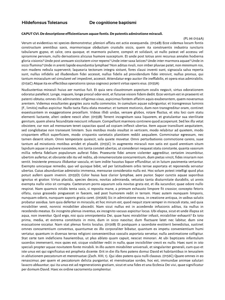 S. Hildefonsi - de Cognitione Baptismi | PDF