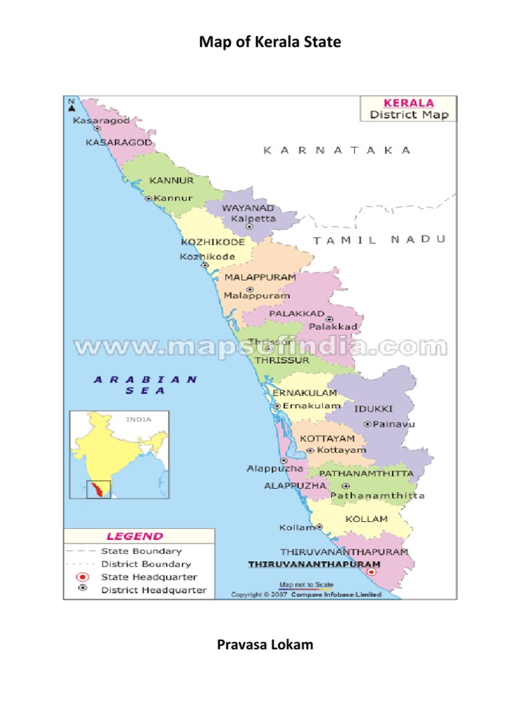 Kerala State Map Guide | PDF