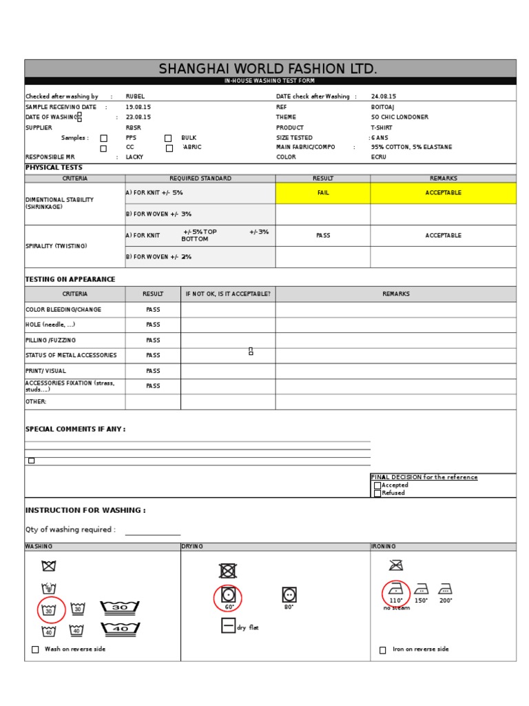 BOITOAJ-Accerptable - Inhouse Test Report | PDF