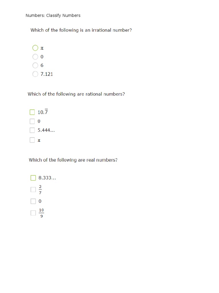 Numbers: Classify Numbers | PDF