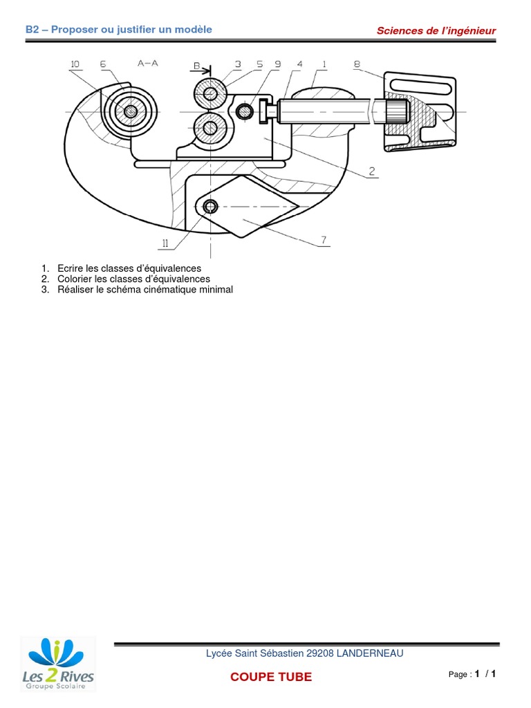 Coupe Tube Schema Cinematique - Ssi | PDF