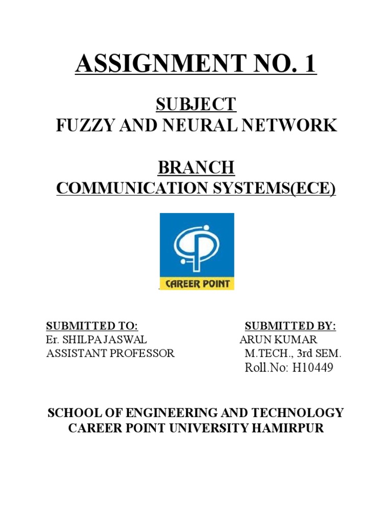 ANN Assignment | PDF | Pattern Recognition | Artificial Neural Network