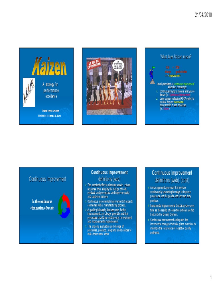 Kaizen and Continuous Improvement Guide | PDF | Production And ...