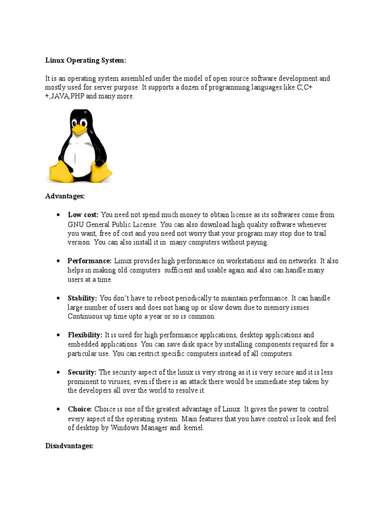 Linux Operating System | PDF | Operating System | Linux