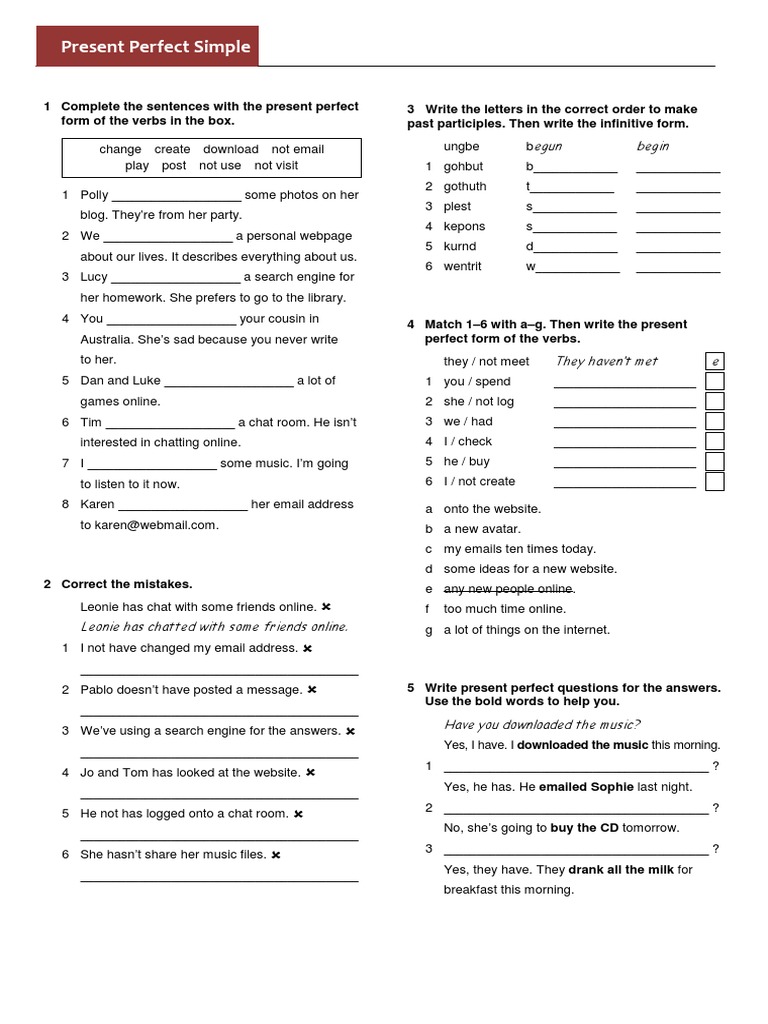 Present Perfect | PDF | Perfect (Grammar) | Style (Fiction)