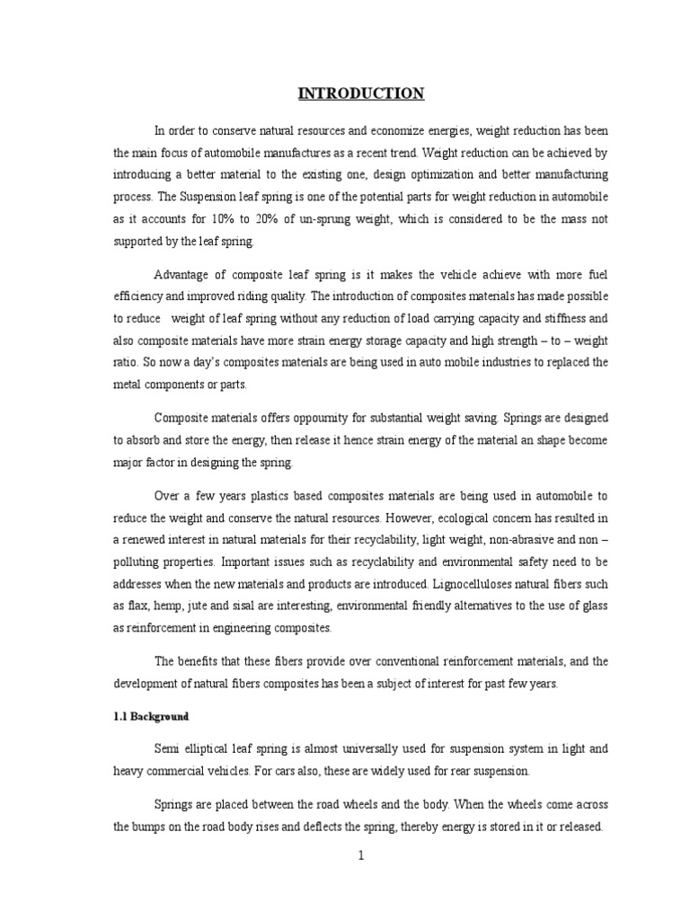 Composite Fiber Leaf Spring | PDF | Composite Material | Fiberglass