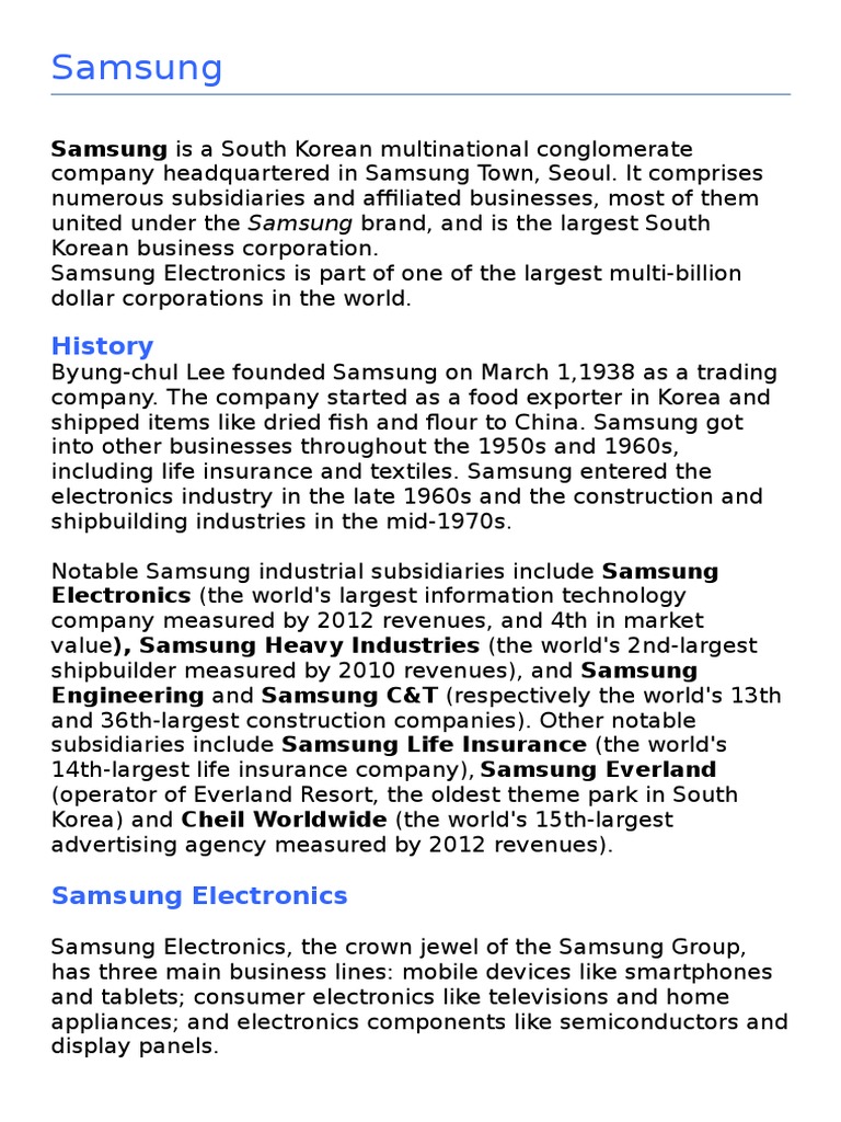 Samsung | PDF | Samsung | Samsung Electronics