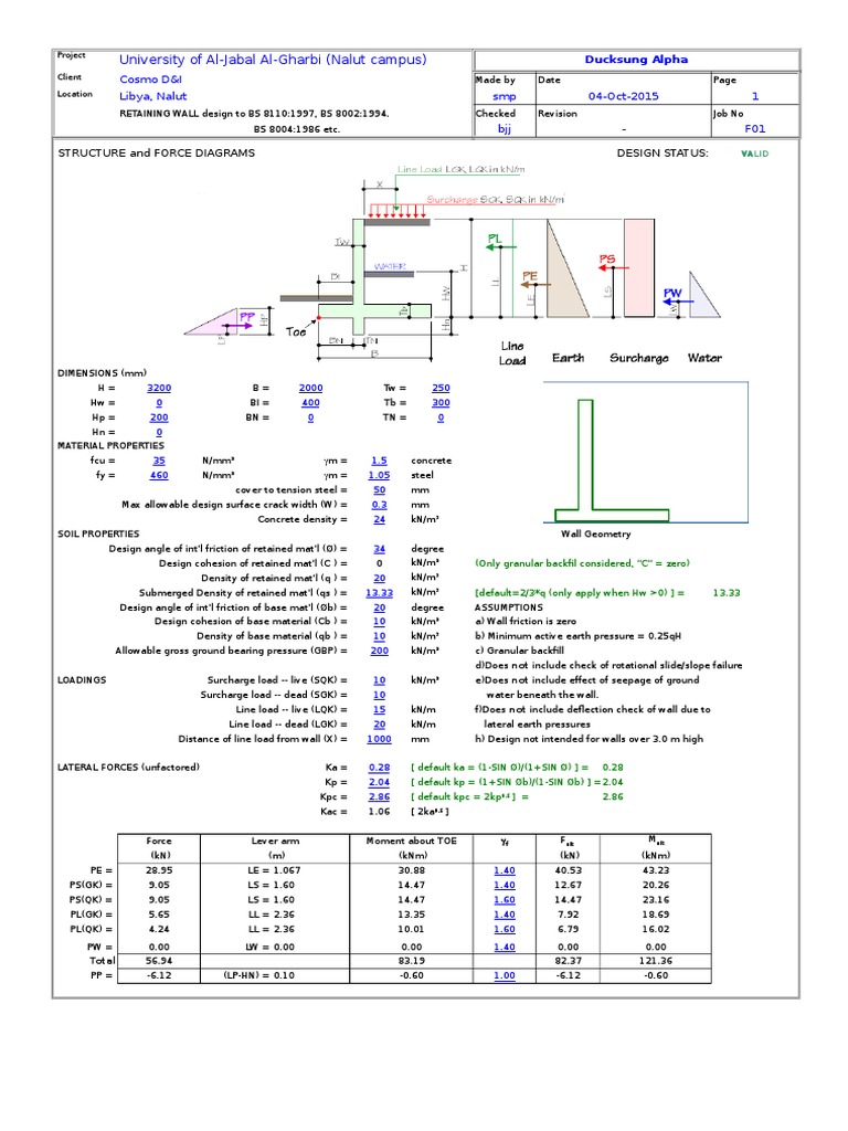 Wall Calculation | PDF | Building Engineering | Civil Engineering