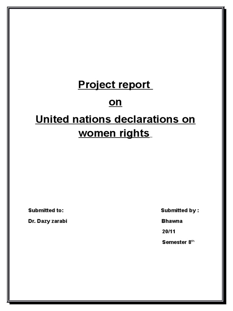 CEDAW | PDF | Convention On The Elimination Of All Forms Of ...