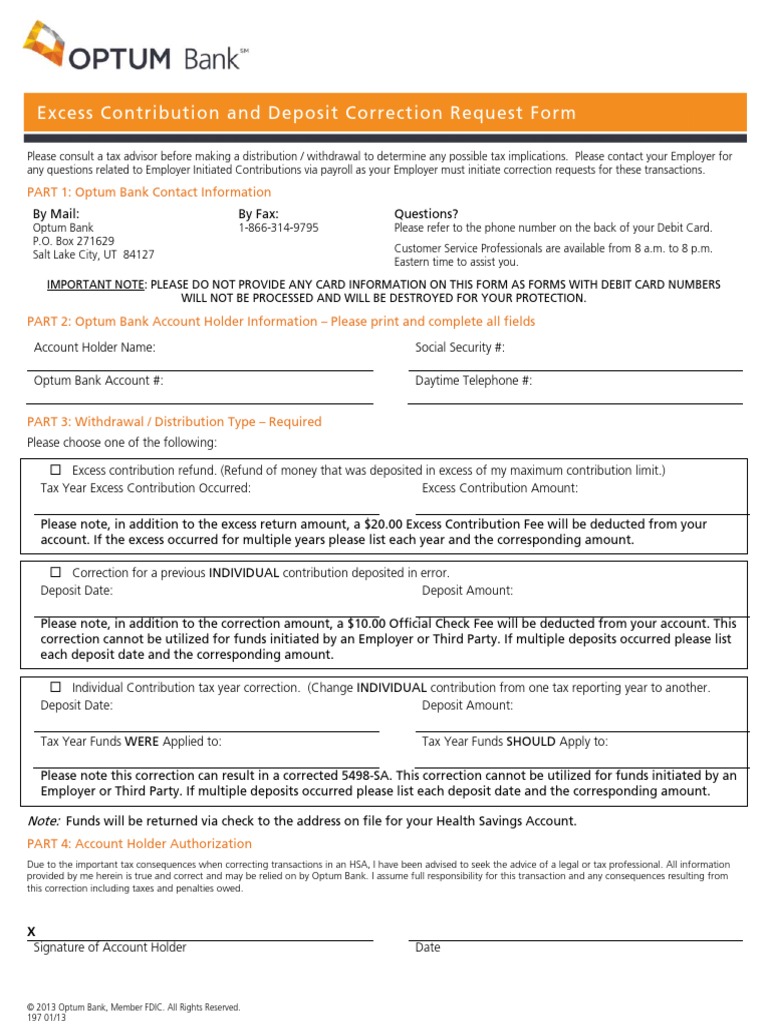 197 - Excess Contribution and Deposit Correcti.. | PDF | Deposit ...