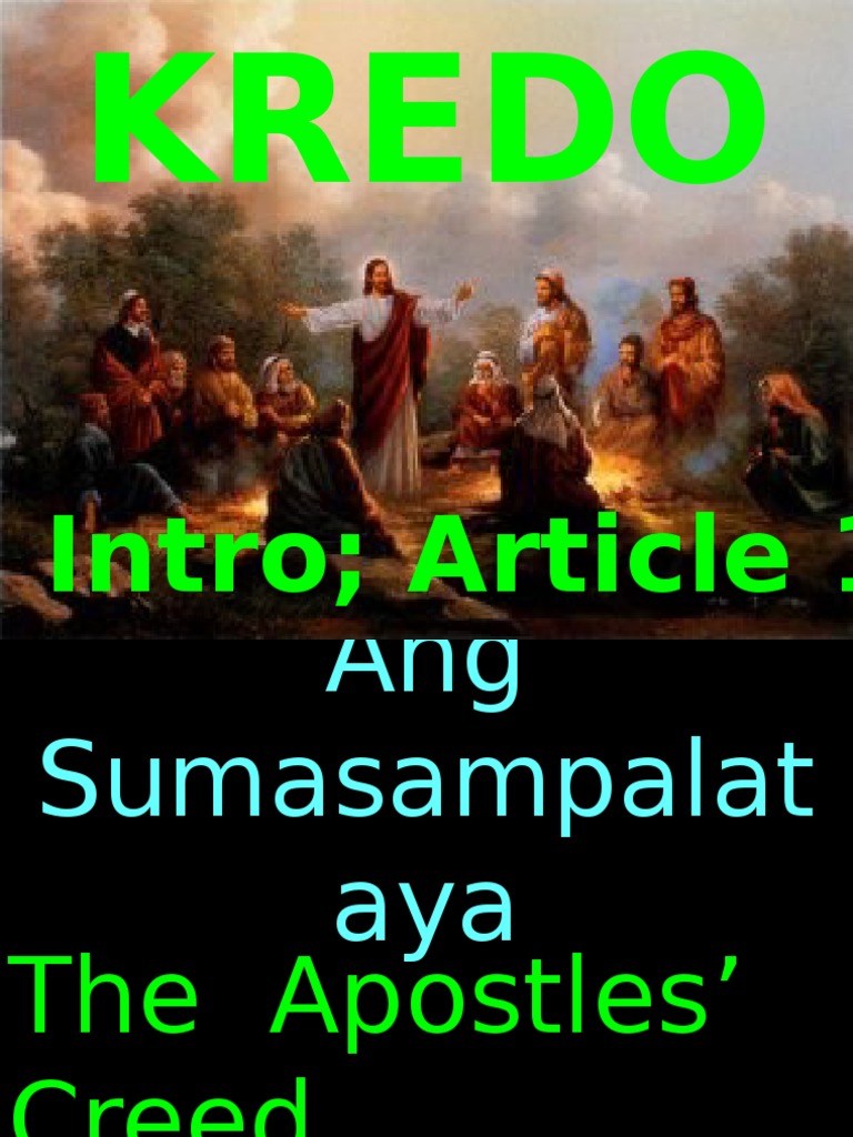 Kredo, Intro, Article 1 | PDF