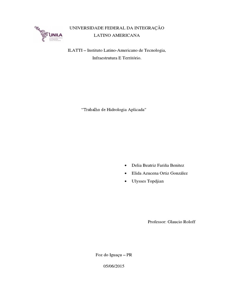 Dimensionamento de Um Bueiro | PDF | Hidrologia | Drenagem