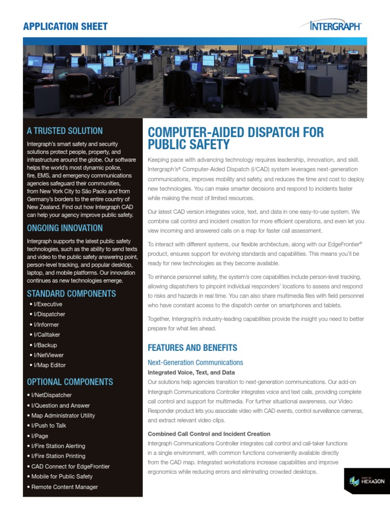 Computer-Aided Dispatch Application Sheet | Computer Aided Design ...