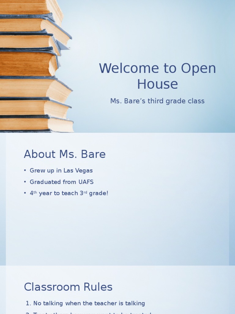 Third Grade Open House Guide | PDF