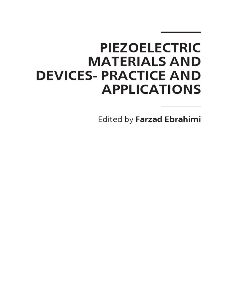 Piezoelectric Materials and Devices - Practice and Applications | PDF
