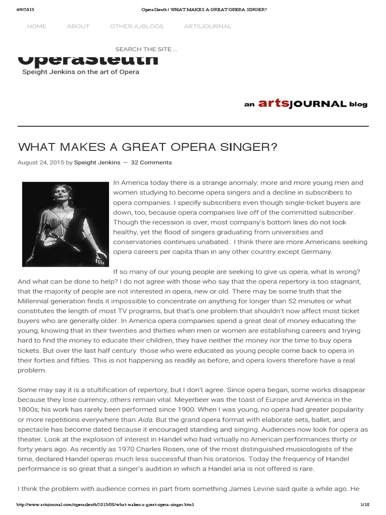 What Makes A Great Opera Singer | PDF | George Frideric Handel | Opera