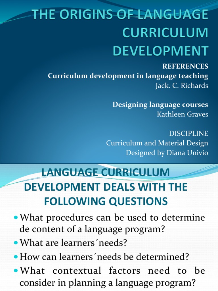 Language Curriculum Development Insights | PDF | Curriculum | Applied ...