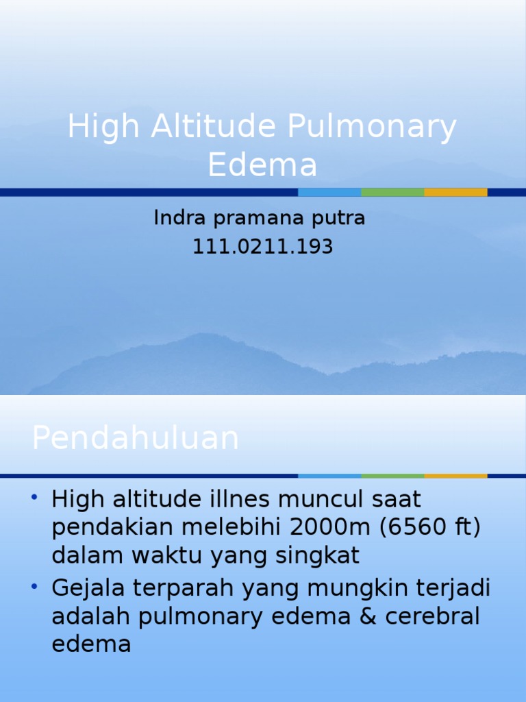 High Altitude Pulmonary Edema | PDF
