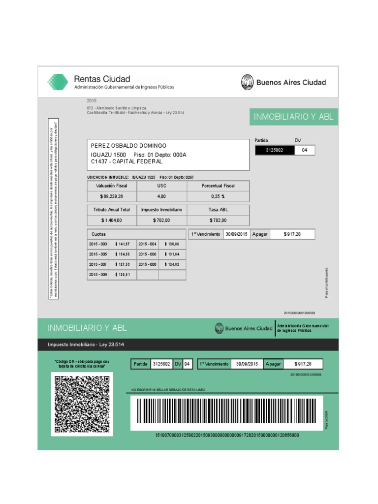 Boletas Abl | Pagos | Impuestos
