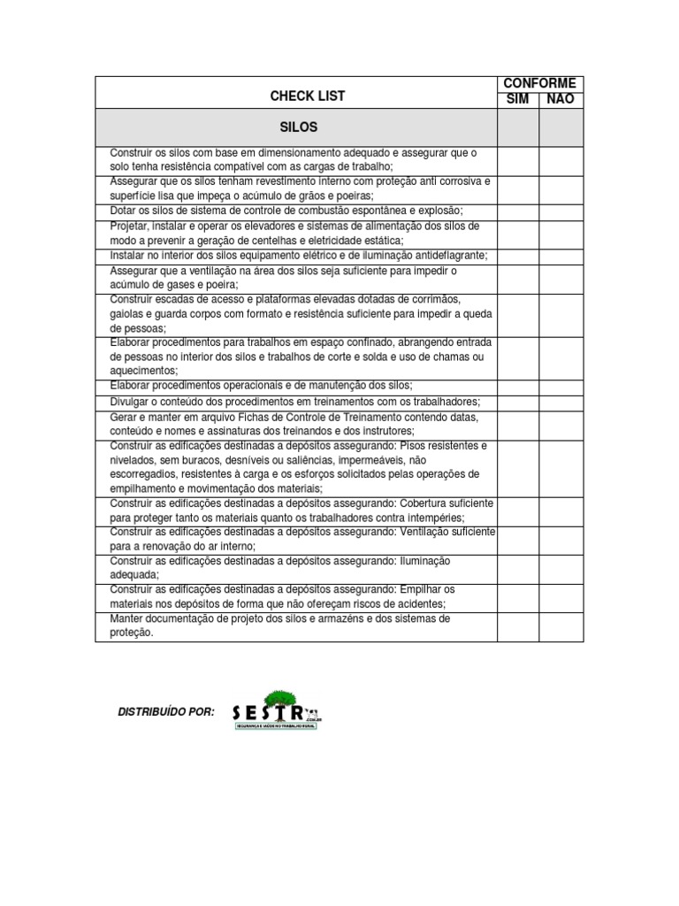 Check List - Silos | PDF