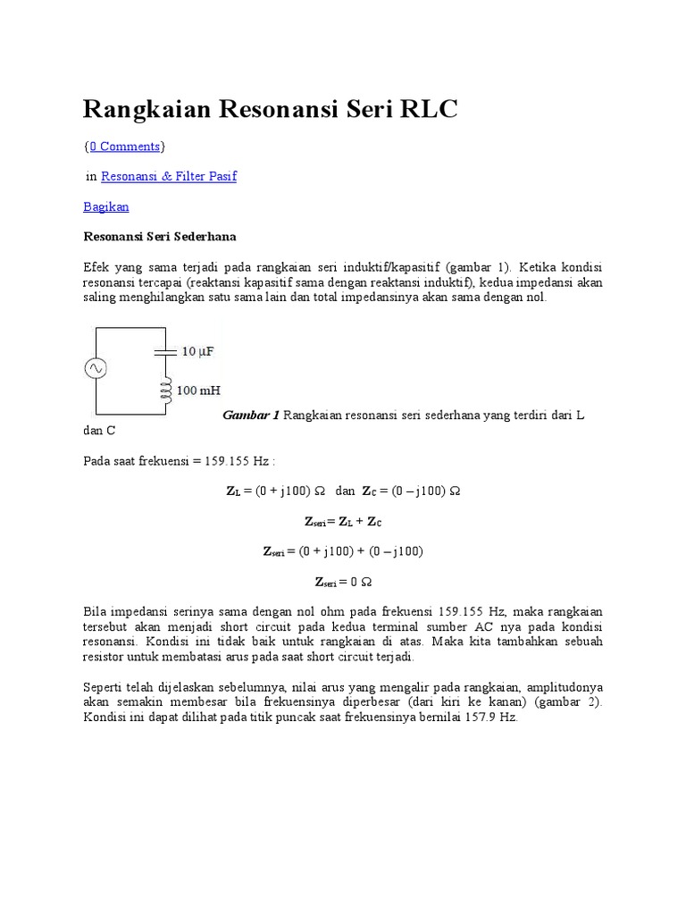Rangkaian Resonansi Seri RLC | PDF | Sains & Matematika
