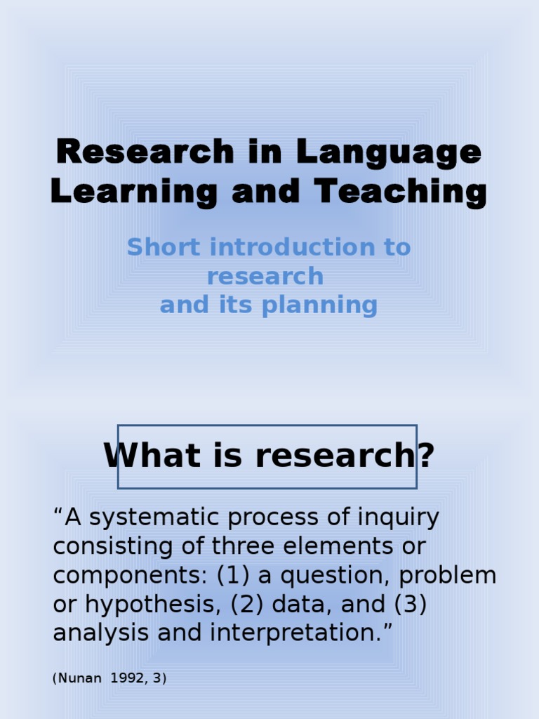 Research in Language Learning and Teaching | PDF | Survey Methodology ...