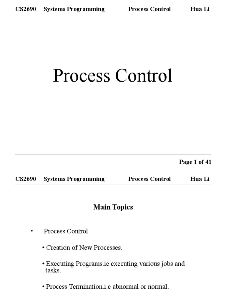 Process Control Pdf Concurrent Computing Areas Of Computer Science