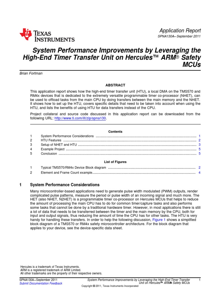 Leveraging HET TMS570 | PDF | Central Processing Unit | Random Access ...