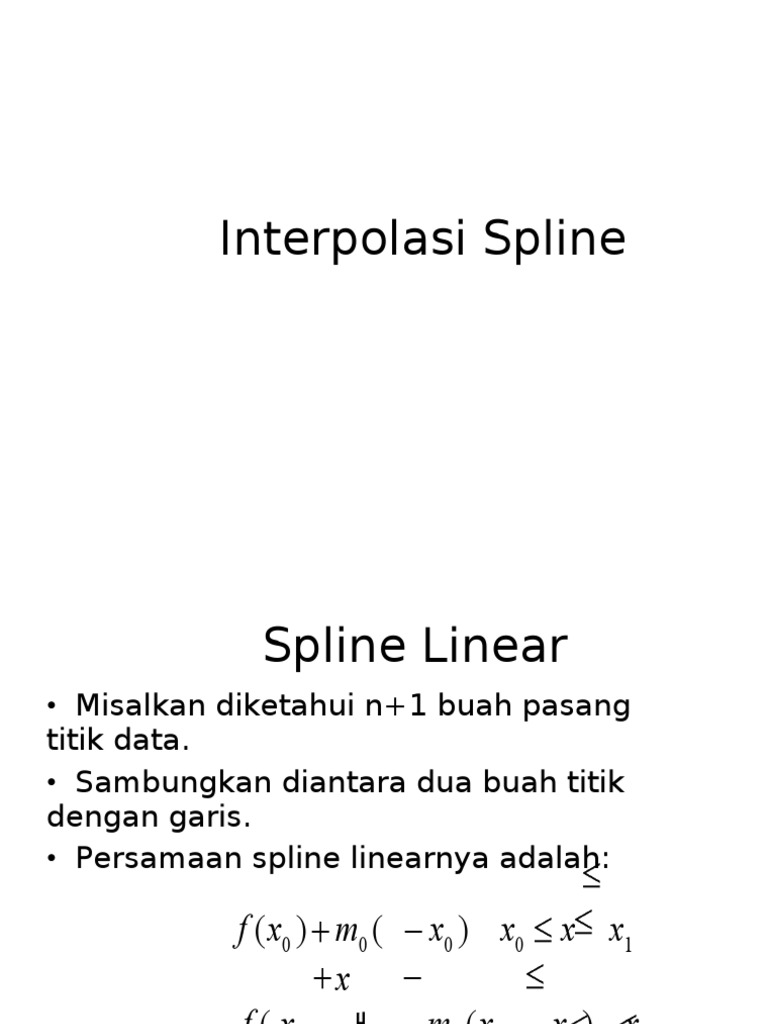 Interpolasi Spline | PDF | Metode & Bahan Ajar | Sains & Matematika