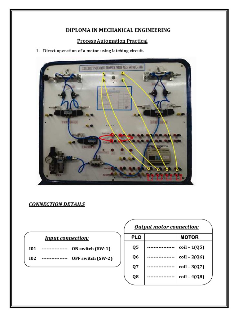 Process Automation Practical Connection Diagram Pdf Programmable