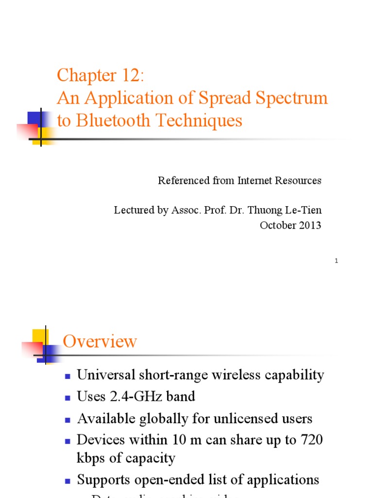 Ch12 Bluetooth | PDF | Bluetooth | Communications Protocols