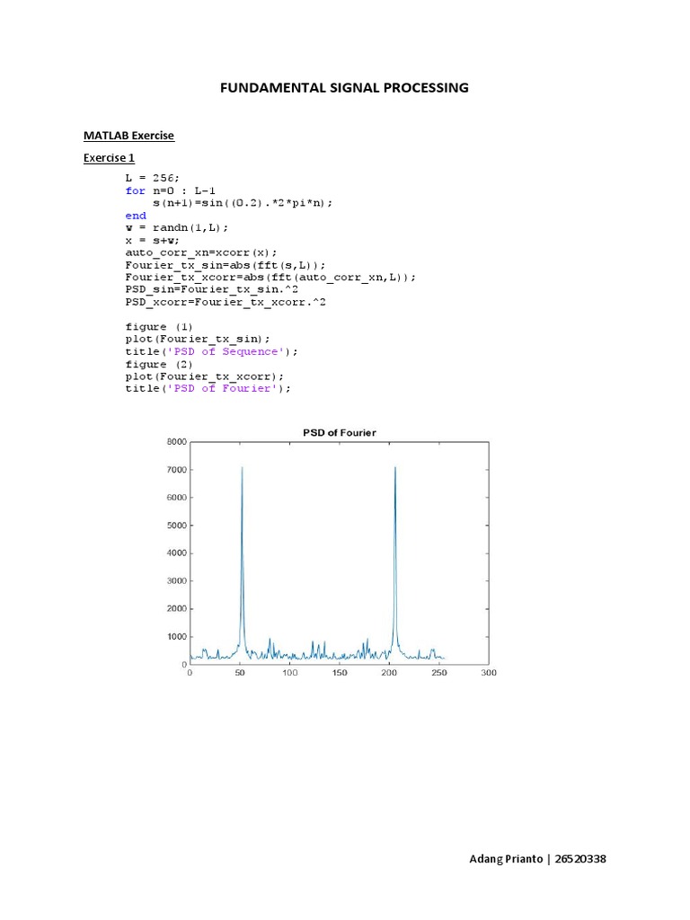 MATLAB Signal Processing Exercises | PDF | Autocorrelation | Spectral ...