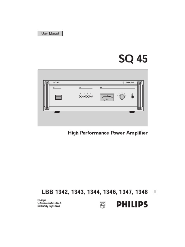 High Performance Power Amplifier User Manual | PDF | Mains Electricity | Ac Power Plugs And Sockets