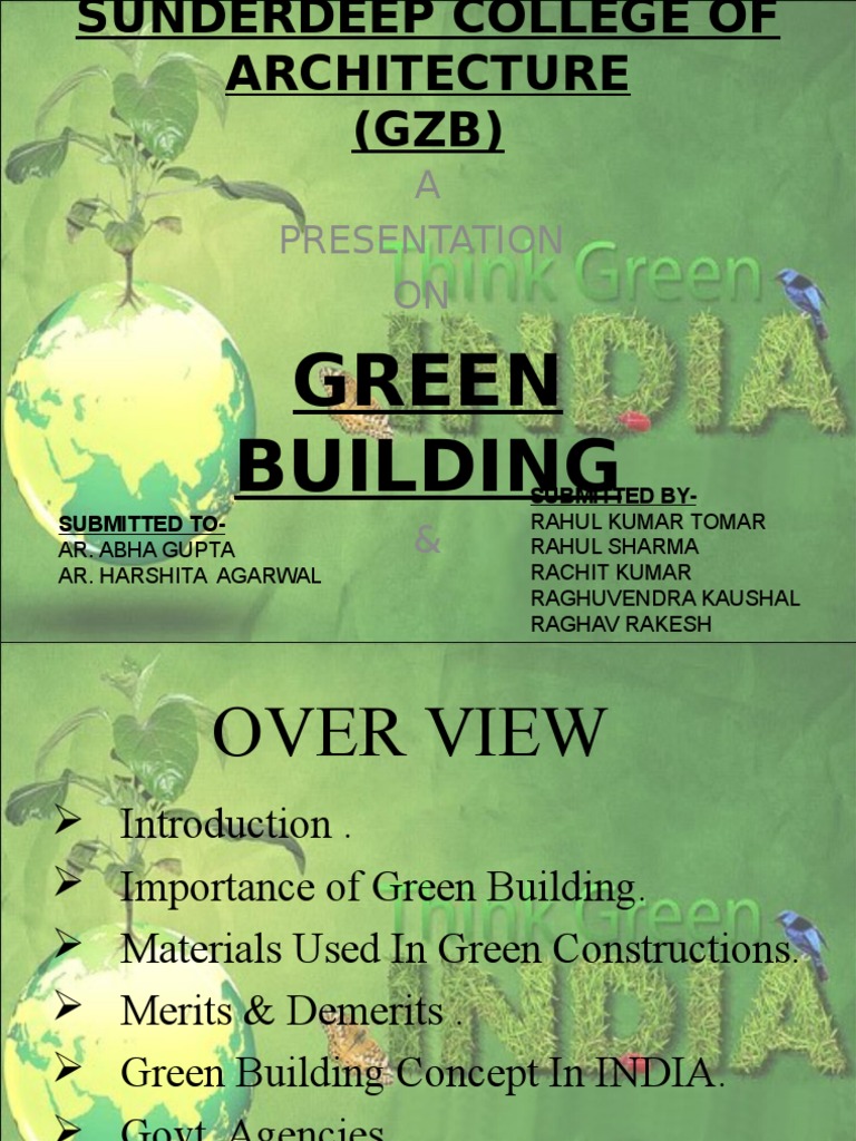 Green Building: A Presentation ON | PDF | Green Building | Leadership ...